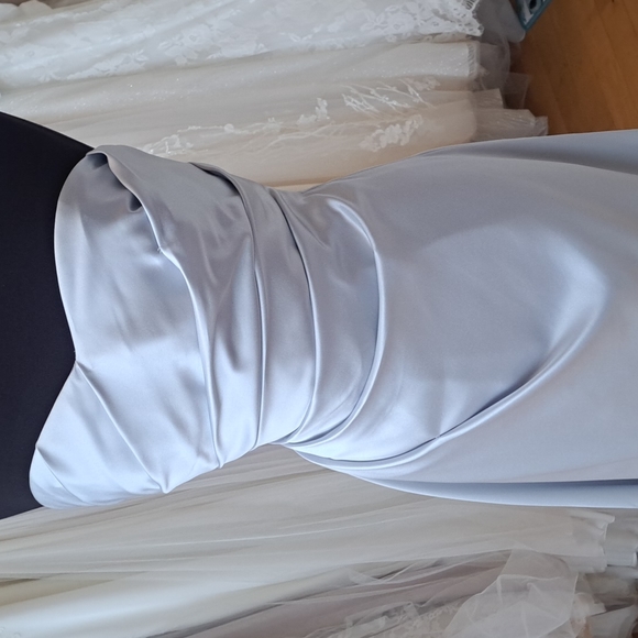 Jasmine | Dresses | Silver Satin Dress | Poshmark